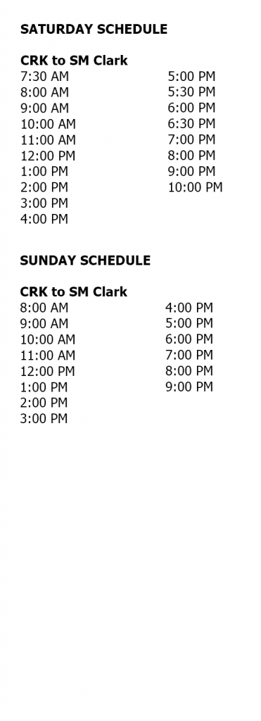 Shuttle & Bus Services - Clark International Airport | CRK Official Website